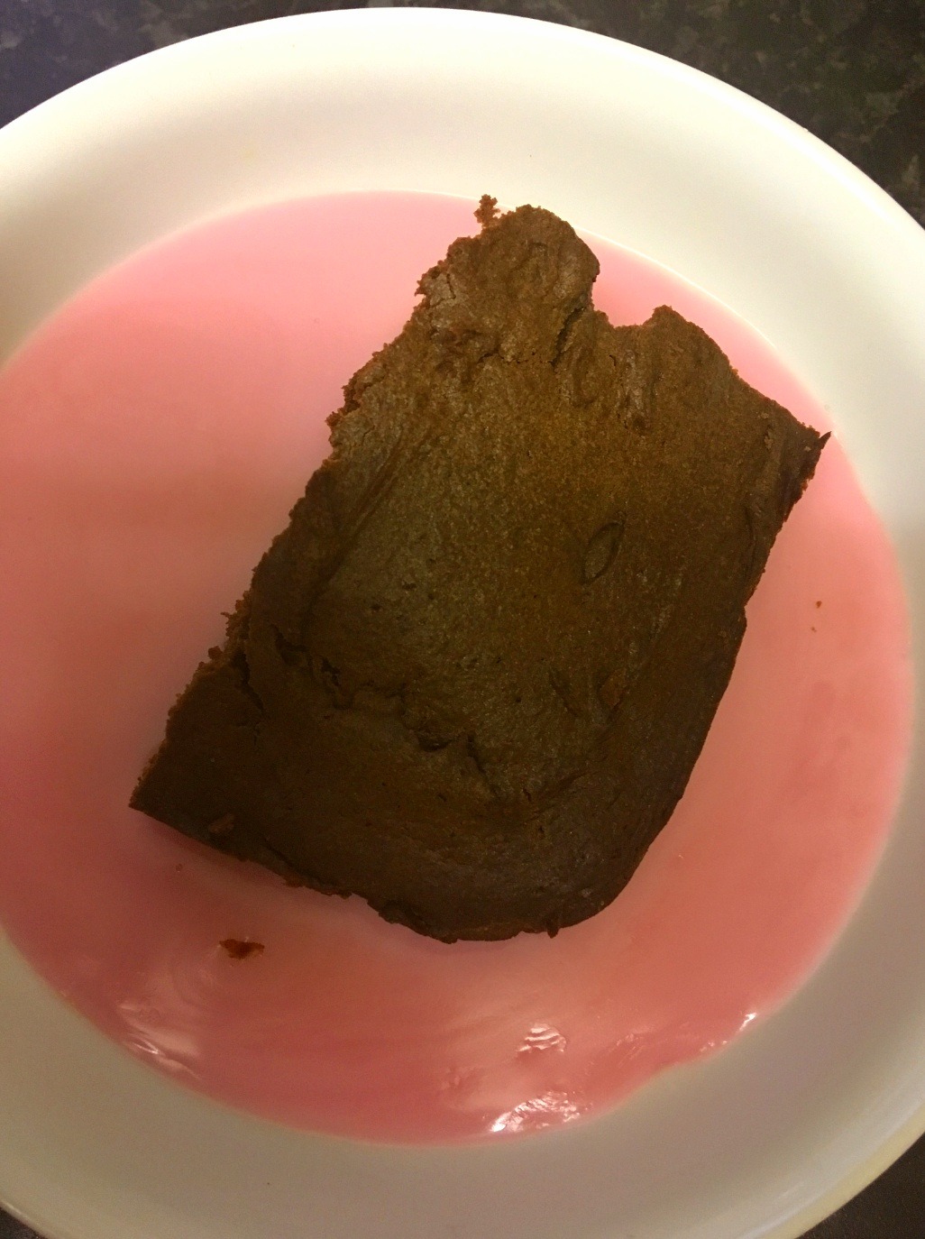 Old school choc pudding & pink custard - Feed Your Family for £20 a week